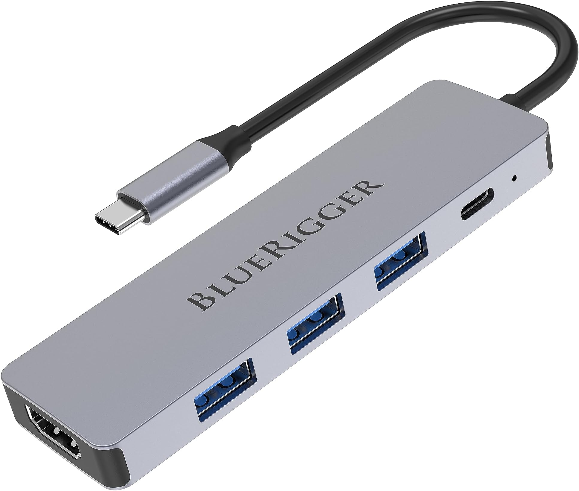 Bluerigger 5 in 1 USB C Hub with 4K@60Hz HDMI,3-USB 3.0 Ports with Data ...