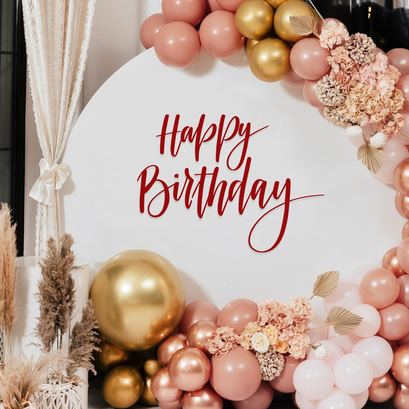 Amazon.com: Sinload Happy Birthday Party Decal Sign for Backdrop ...