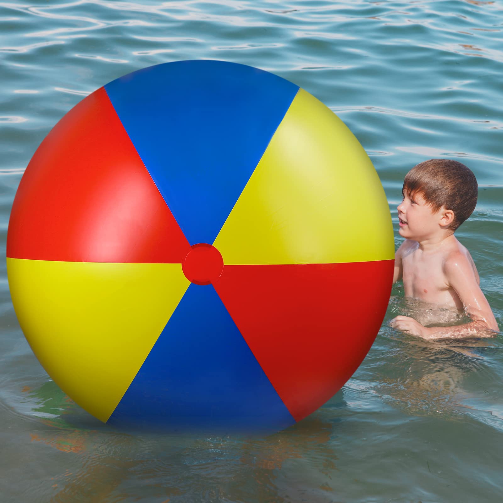 Snapklik.com : Glimin Giant Inflatable Beach Ball Jumbo Rainbow Ball ...