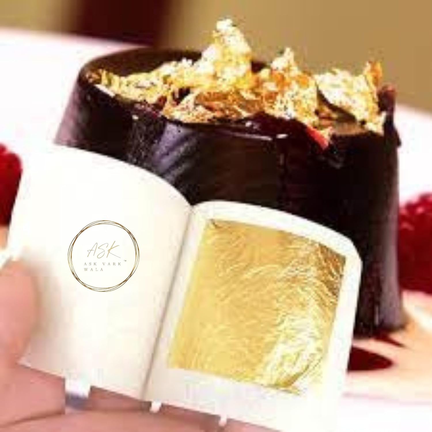 24k Pure Edible Gold Vark Golden leaf [3X4] INCHES Gold Foils 20 sheets ...