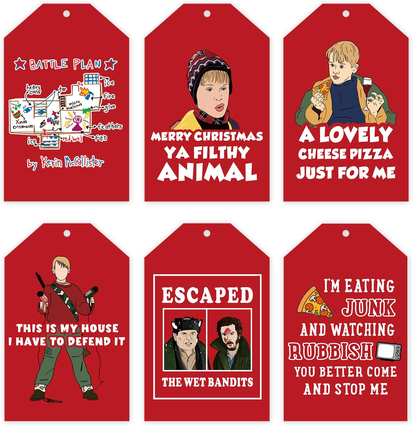 Amazon.com : 100 Funny Christmas Gift Labels, Self Adhesive Holiday ...