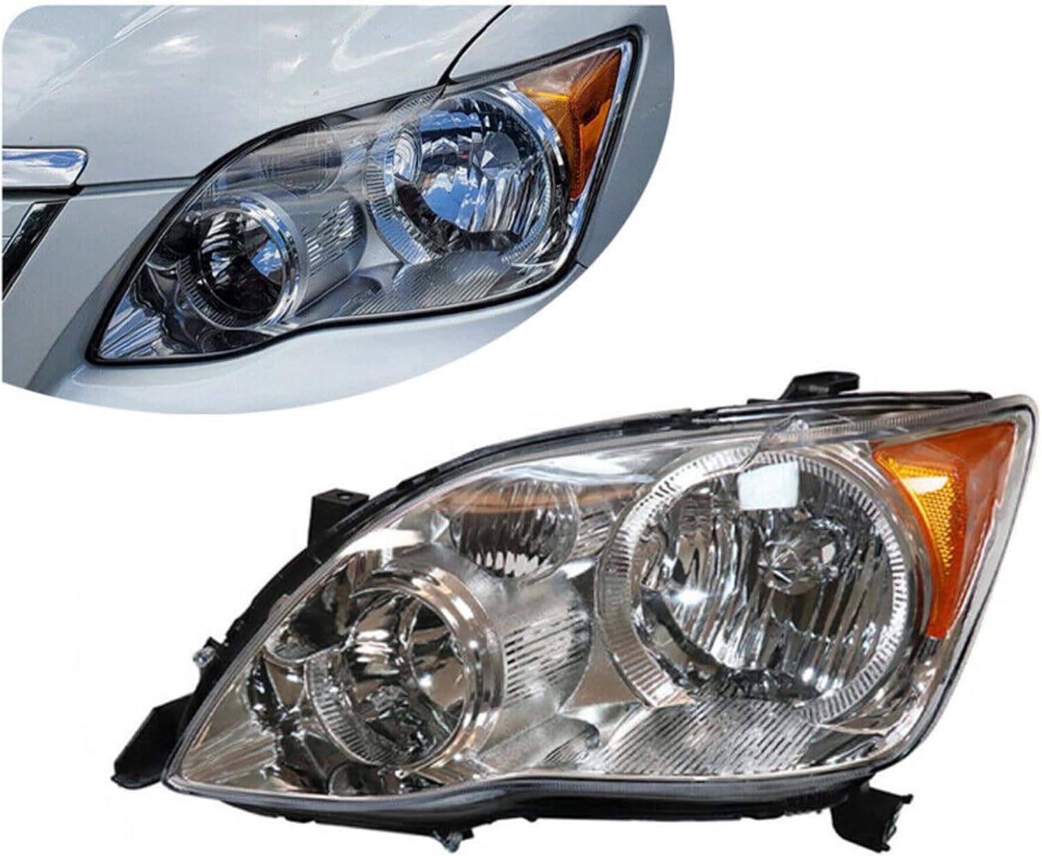 Amazon.com: TBVECHI Headlight, Universal Headlights Assembly Halogen ...
