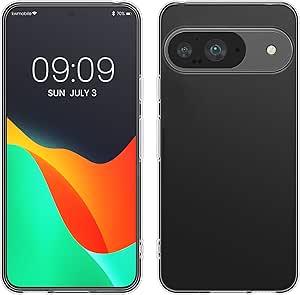 kwmobile Case Compatible with Google Pixel 9 - Clear Case Soft Slim Flexible Protective TPU ...