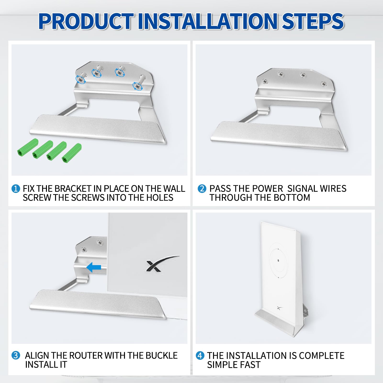 Snapklik.com : Starlink Router Wall Mount, Aluminum Satellite Brackets ...