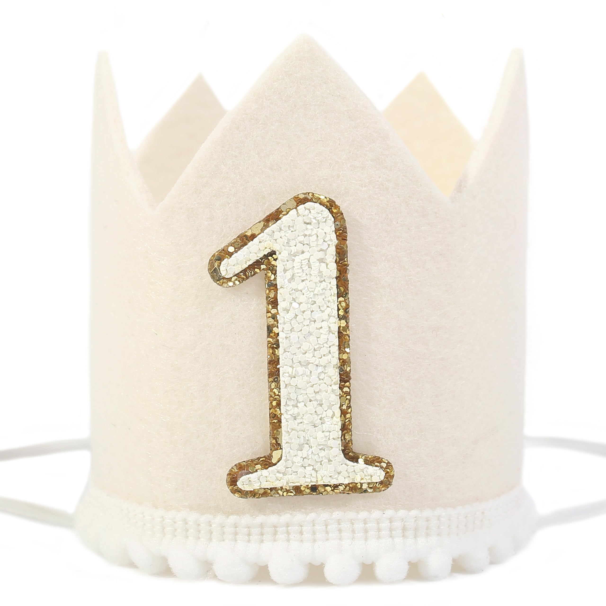Amazon.com: BOOMPA Boho Milky White 1st Birthday Hat - Natural Crown ...