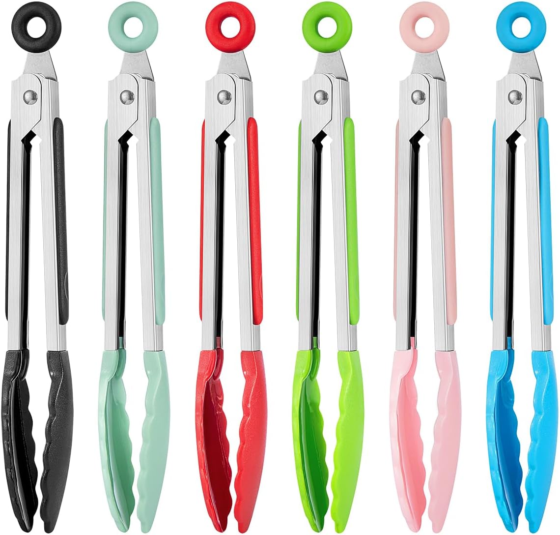 Amazon.com: Toemics Mini pinzas de cocina de 7 pulgadas con puntas de ...