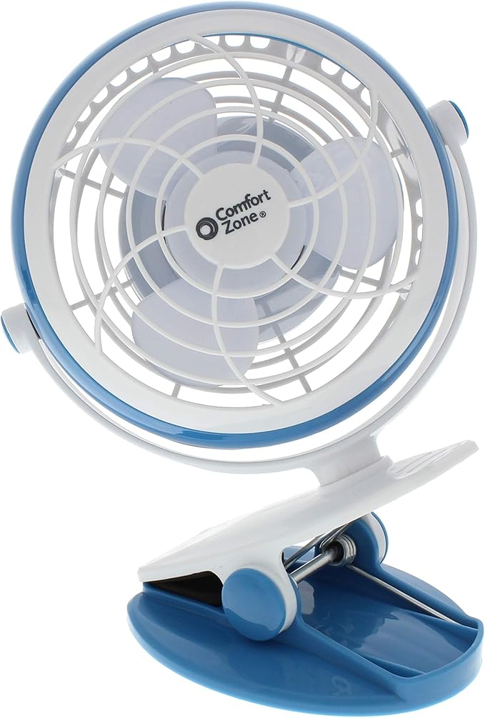 Amazon.com: Comfort Zone Dual Base Combo Clip or Desk Fan, USB or ...