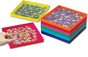 Amazon.com: Bits and Pieces - Jumbo Puzzle Stack-Em Sorting Trays - Puzzle Piece Sorter - Puzzle ...