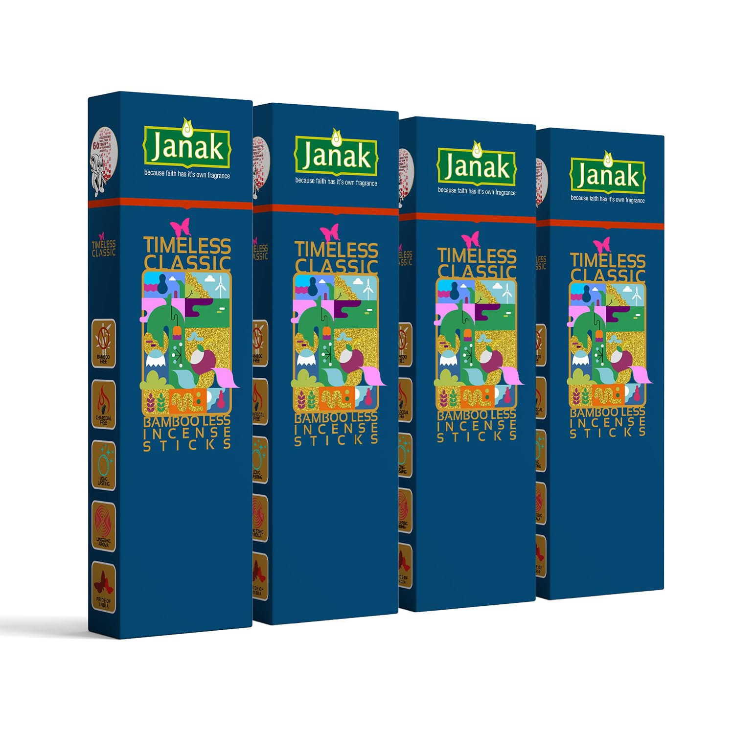 Janak Classic Bambooless Timeless Dhoop Sticks 320g,Agarbatti Stick for ...