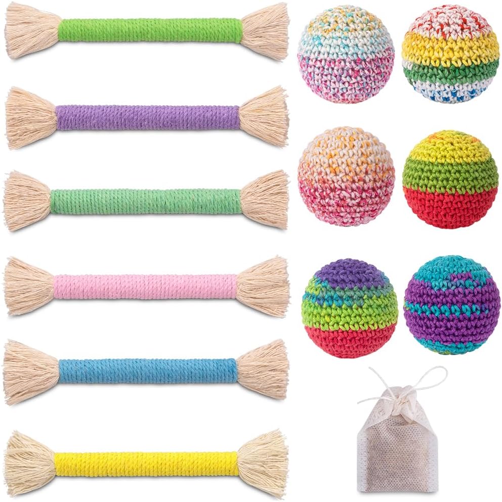 Amazon.com : Retro Shaw Cat Toys 12 Pack, Cat Bell Balls and Catnip ...