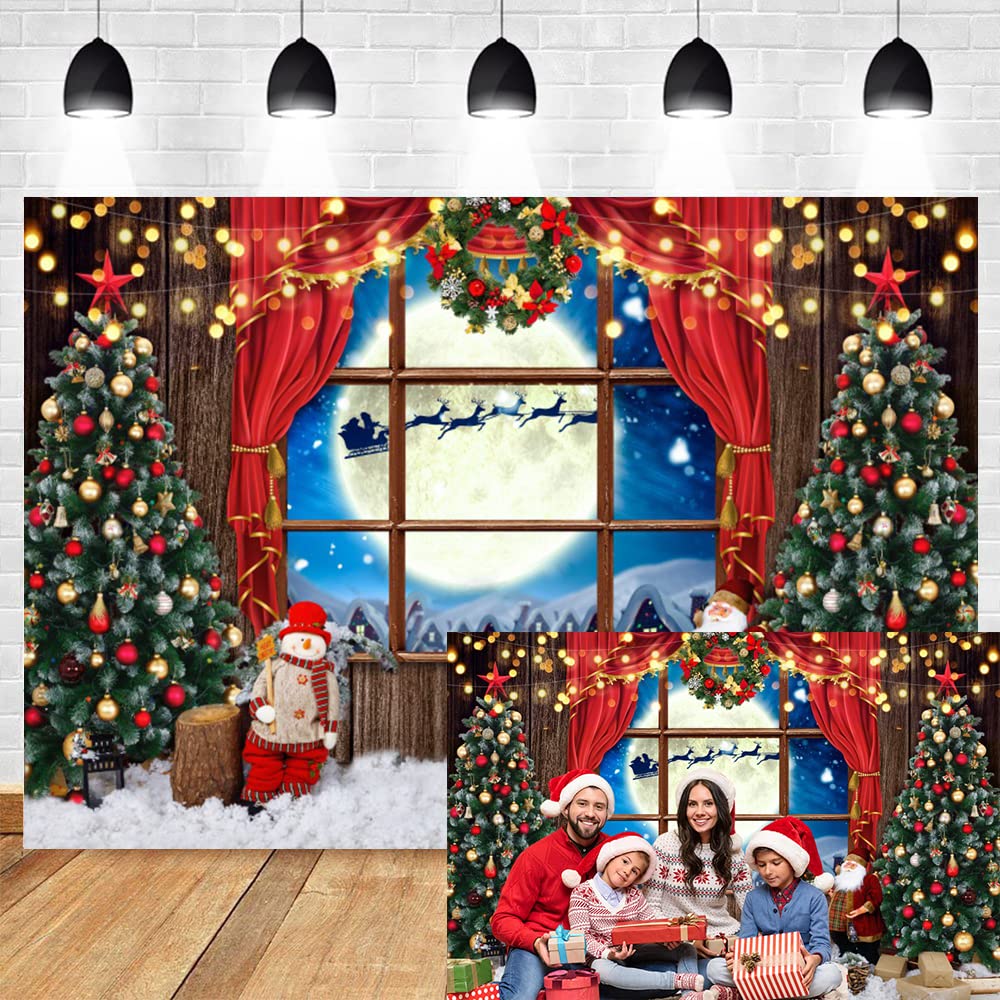 Snowman Santa Backdrop