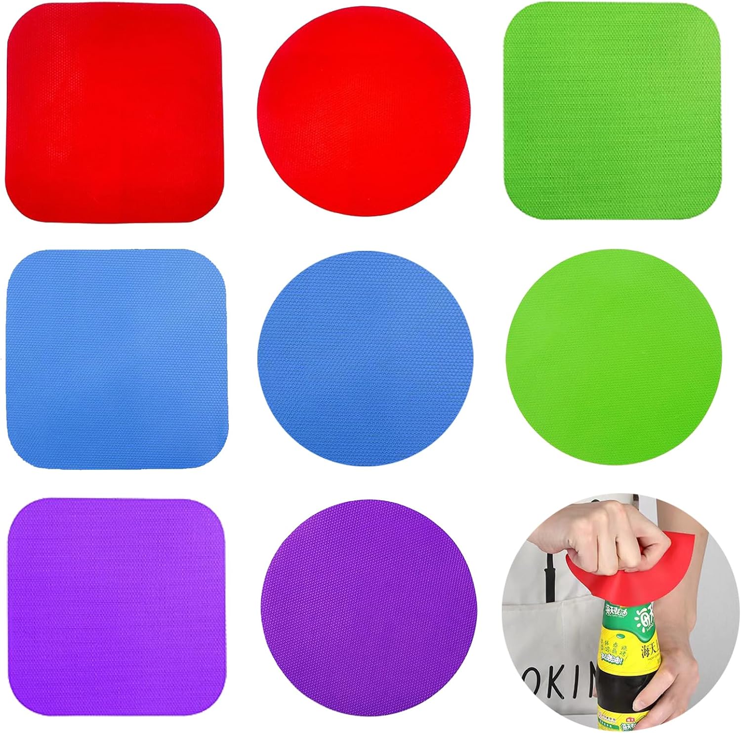 Amazon.com: Jar Opener Gripper Pads,8 Pcs Rubber Jar Opener ...
