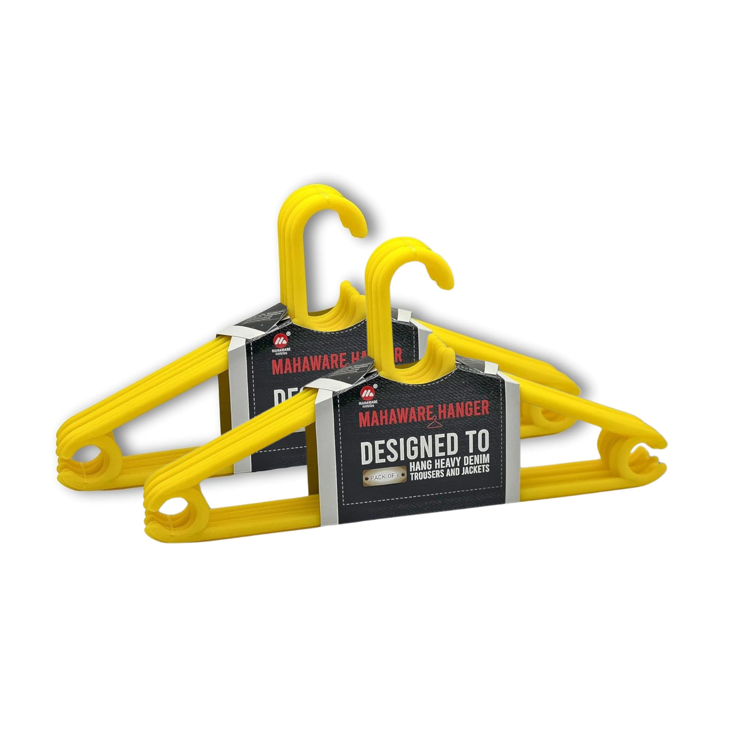 Mahaware Sturdy Polypropylene Hanger, Pack of 12,Yellow l Cloth Hanger ...