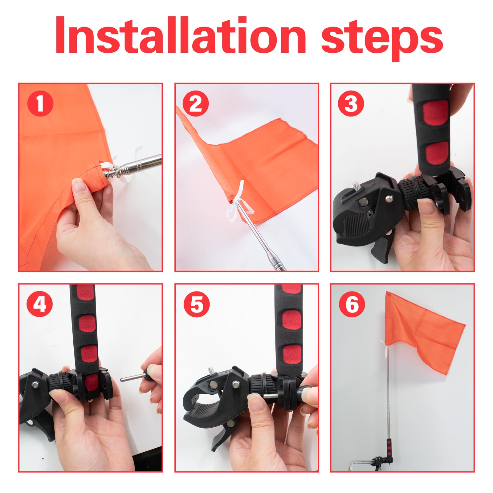 Orange Boat Flag 30 x 45 cm Flags Water Ski Flag for Boat with ...