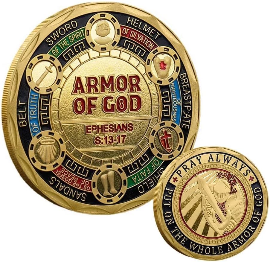 Amazon.com: Put On The Whole Armor of God Knight Templar Coin Ephesians ...