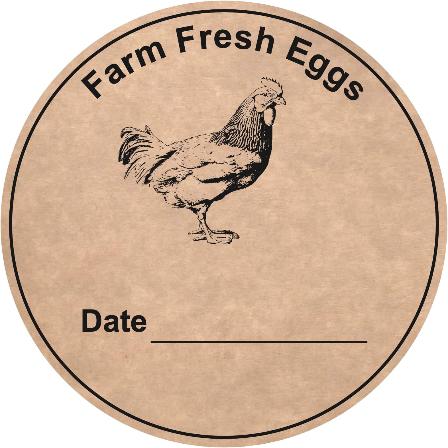 Amazon.com : 2 Inch 300 PCS Round Fresh Eggs Farmer's Market Packaging ...