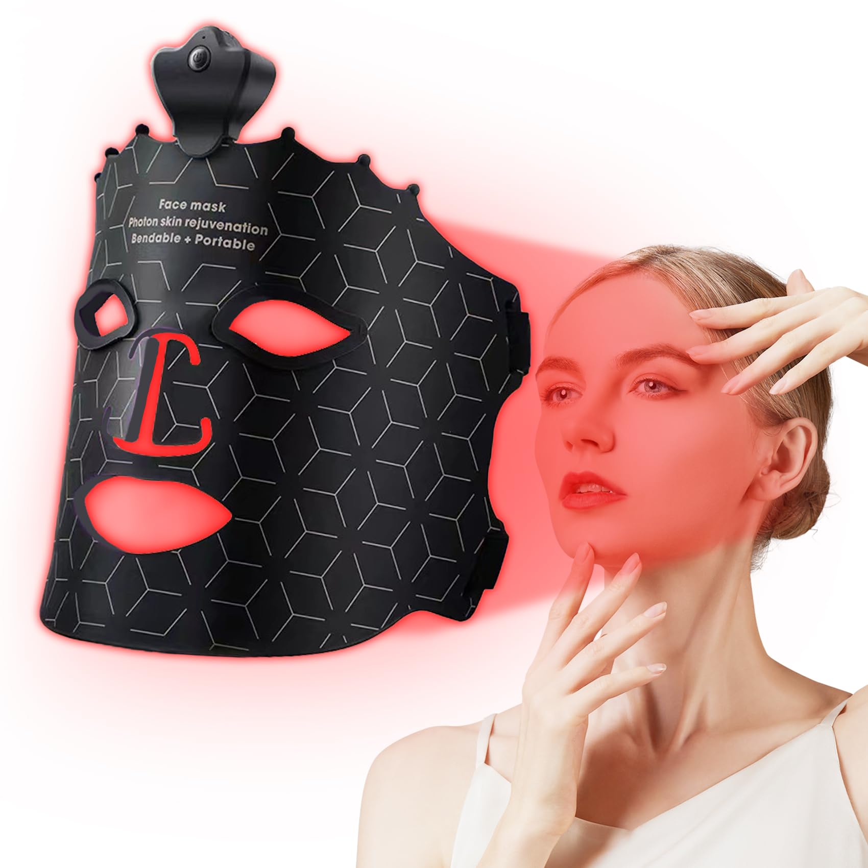 Snapklik.com : Bestechy Red Light Therapy Mask For Face, Wireless 7 ...
