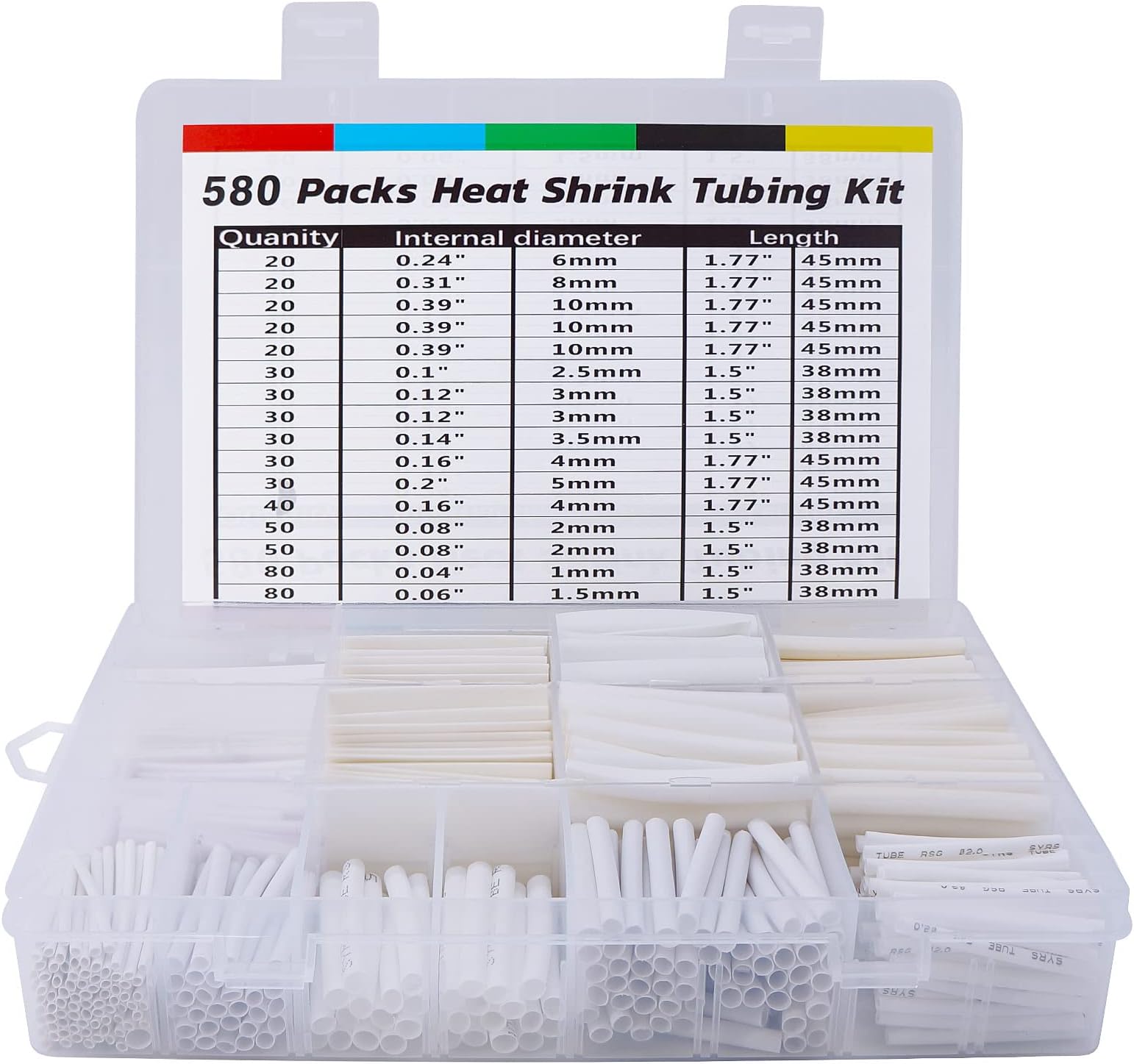 ASHINER 580PCS Durable Heat Shrink Tubing Kit - Ideal for Electric ...