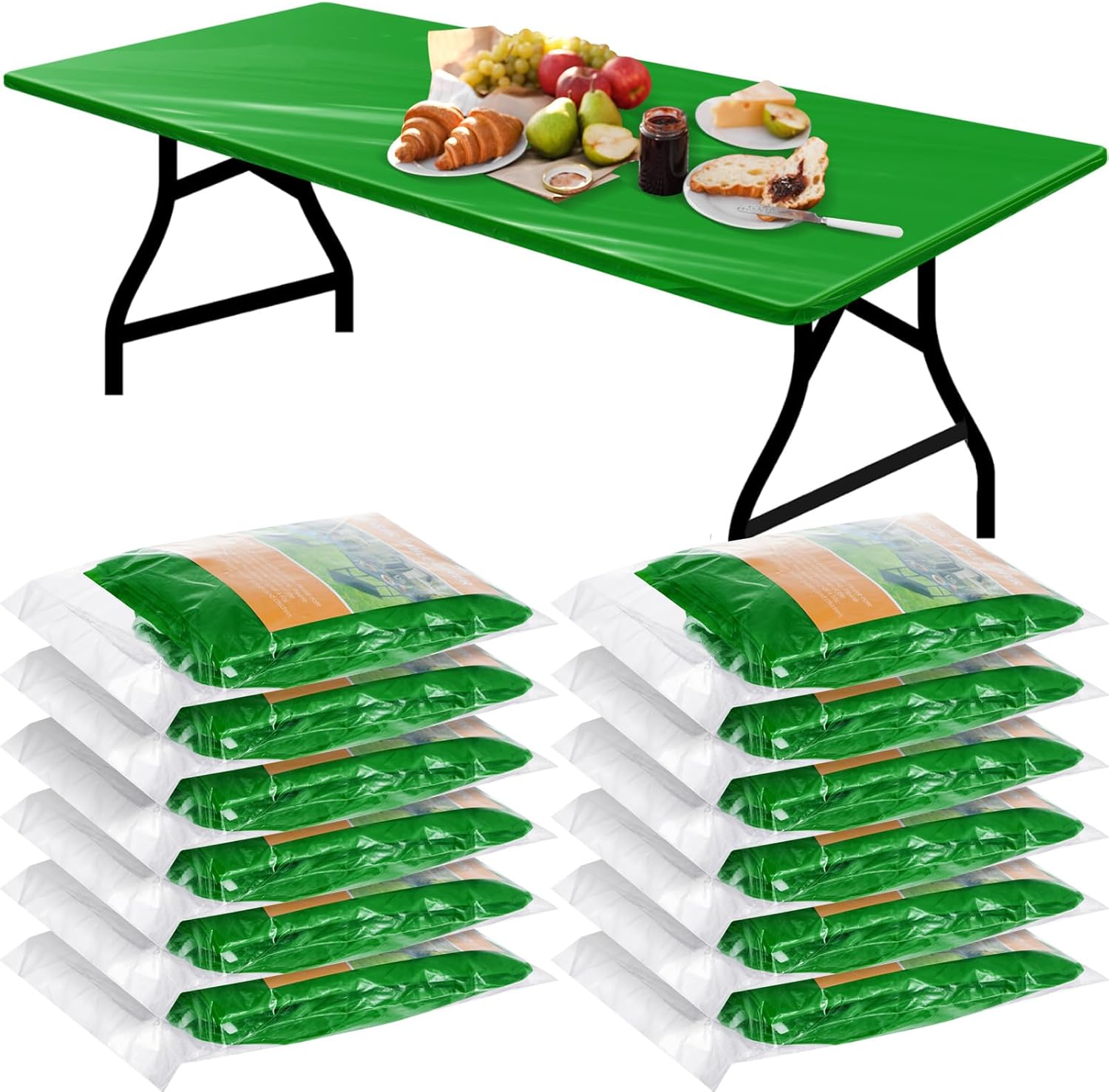 Amazon.com : Boao 12 Pcs Plastic Table Cloths Disposable for Parties ...