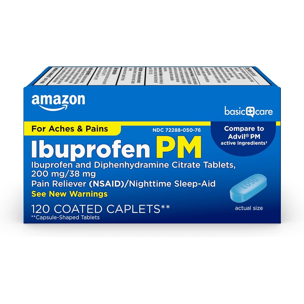$3/mo - Finance Amazon Basic Care Ibuprofen PM, Ibuprofen 200 mg and ...
