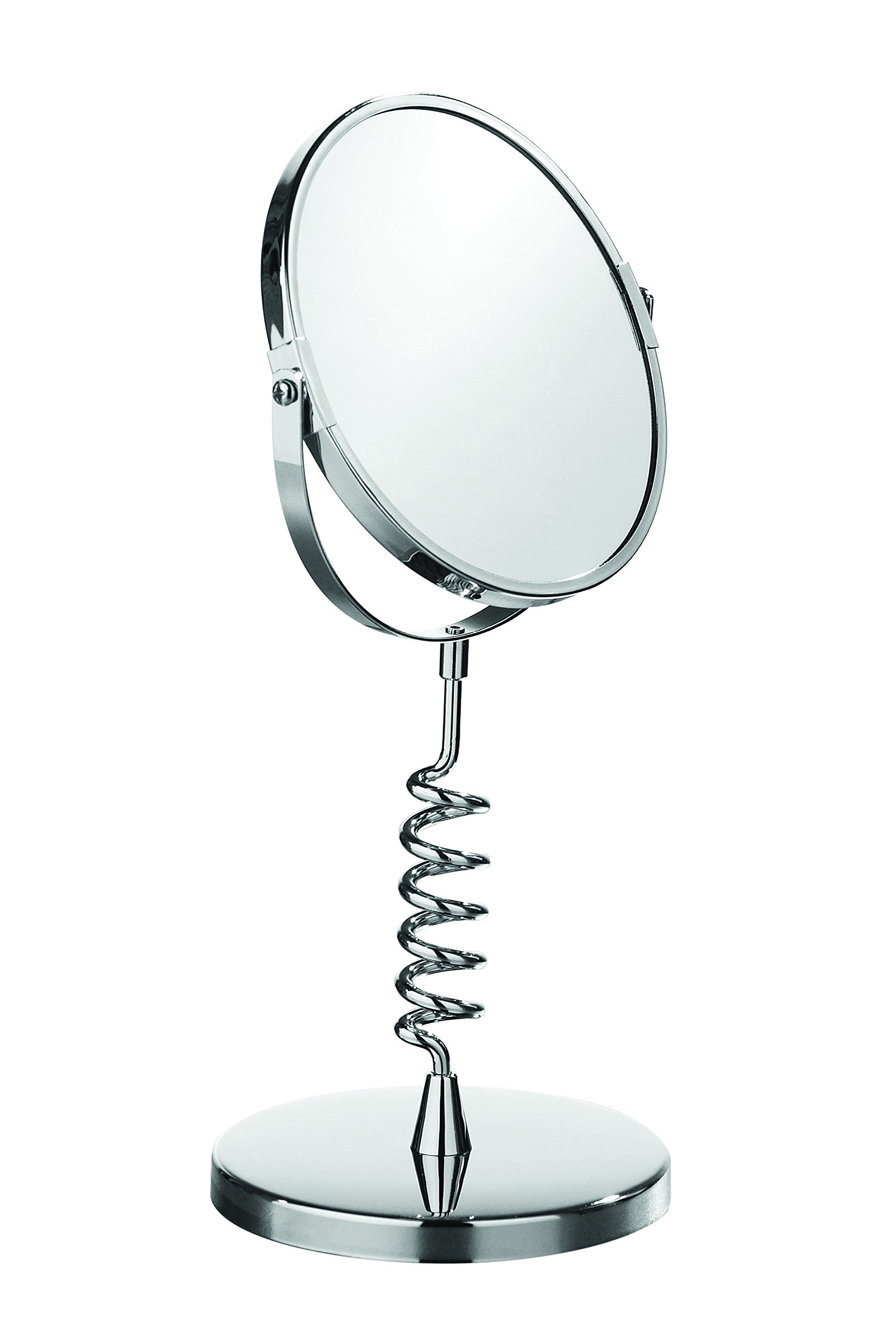 Premier Housewares Bathroom Mirror Twist Round on Chrome Stand : Amazon ...