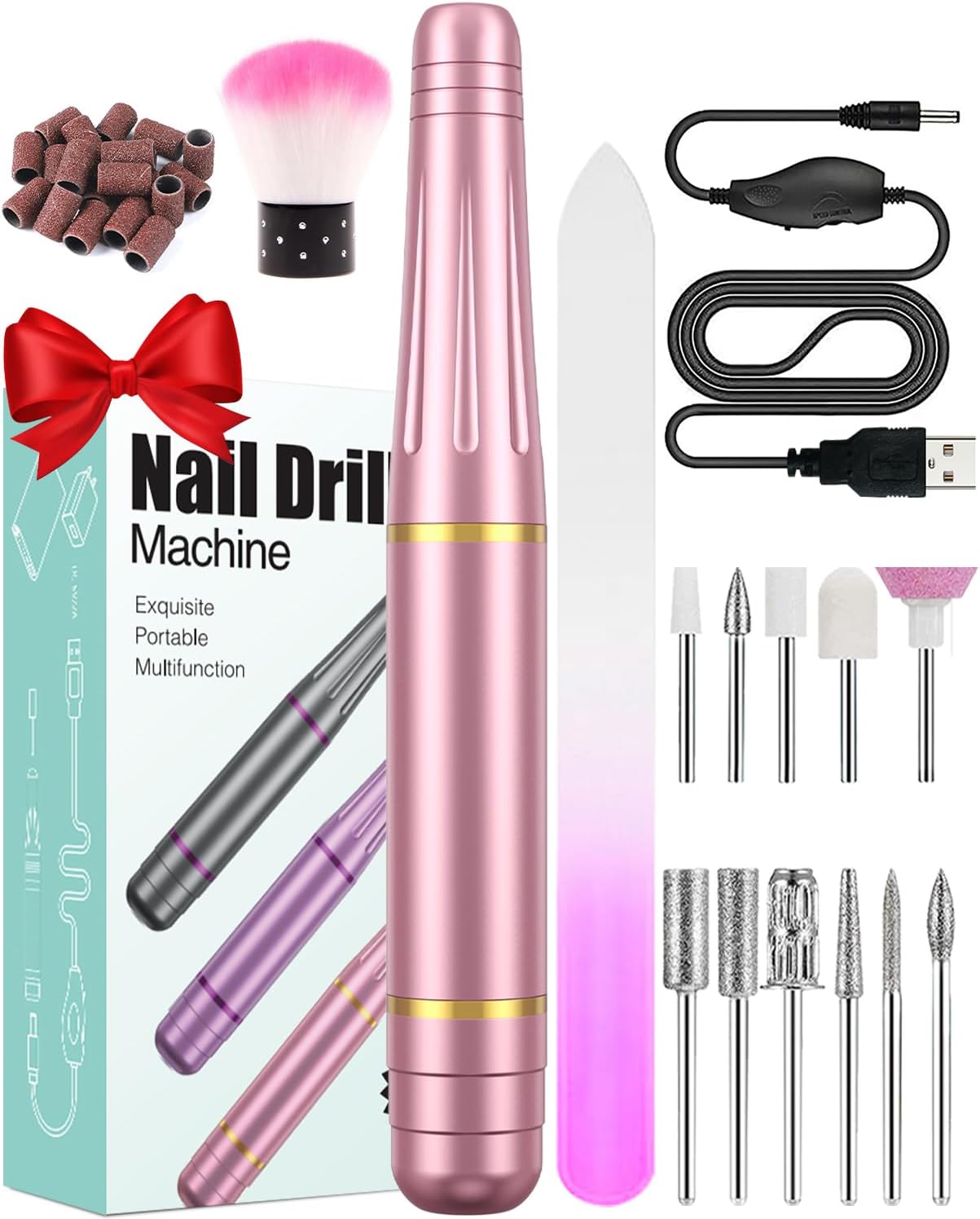Electric Nail Files, Professional Nail Drill Machine, 20000RPM ...