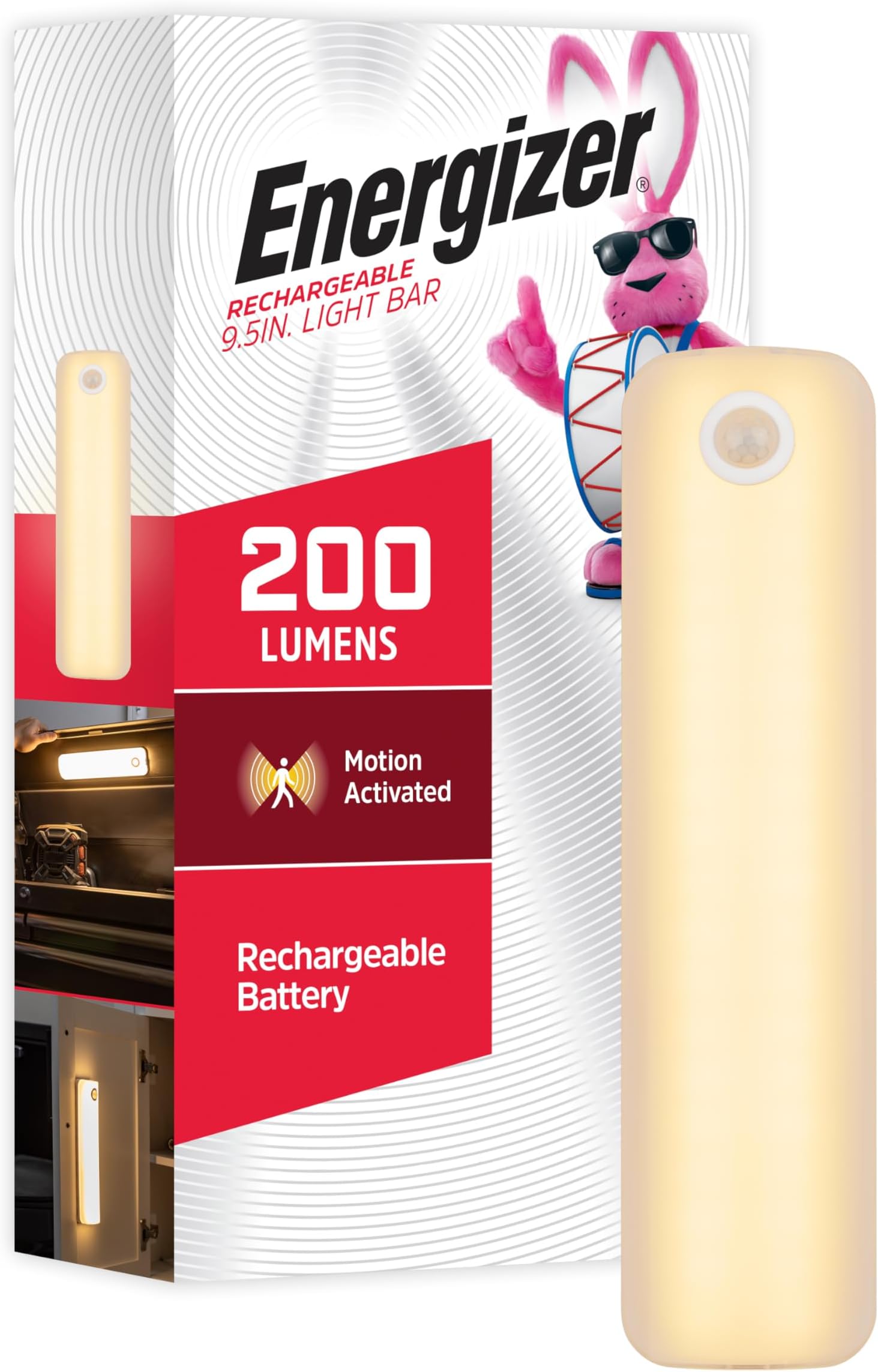 Energizer Rechargeable LED Motion Sensing Light Bar, 9.5in – USB-C ...