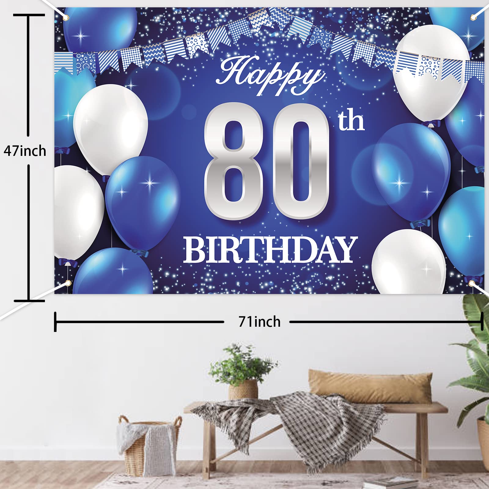 Male 80th Birthday Party Theme 80th Birthday Decorations Male Vectors
