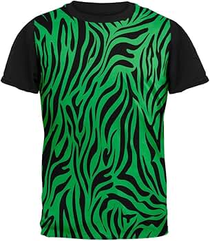 Green And Black Zebra Print