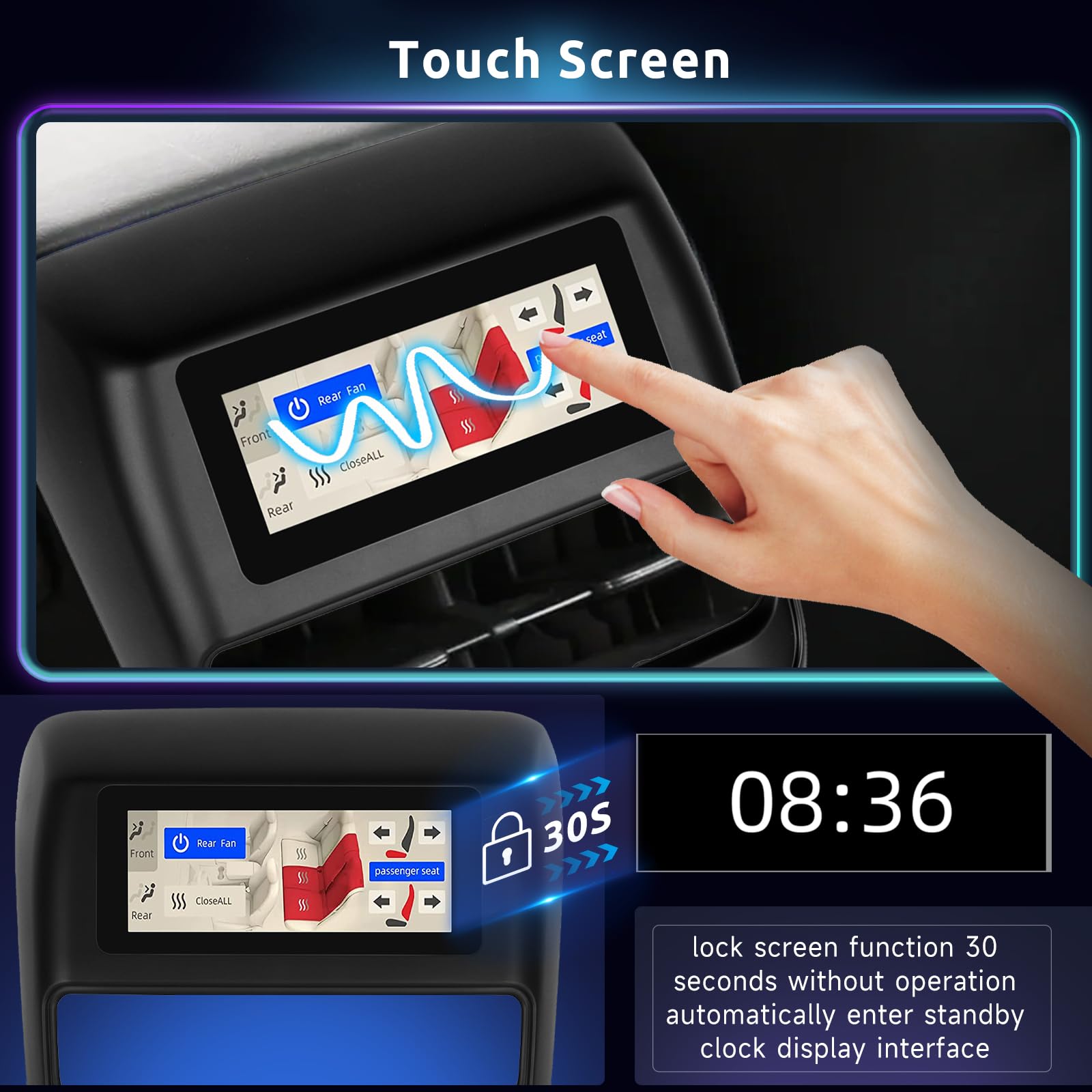 Snapklik.com : 2 Rear Seat Screen For Tesla Model 3 Model Y Rear Seat ...