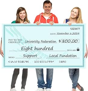 Amazon.com : Oversized Giant Checks for Presentations, 30 x 16" Dry Erase Big Check - Reusable ...
