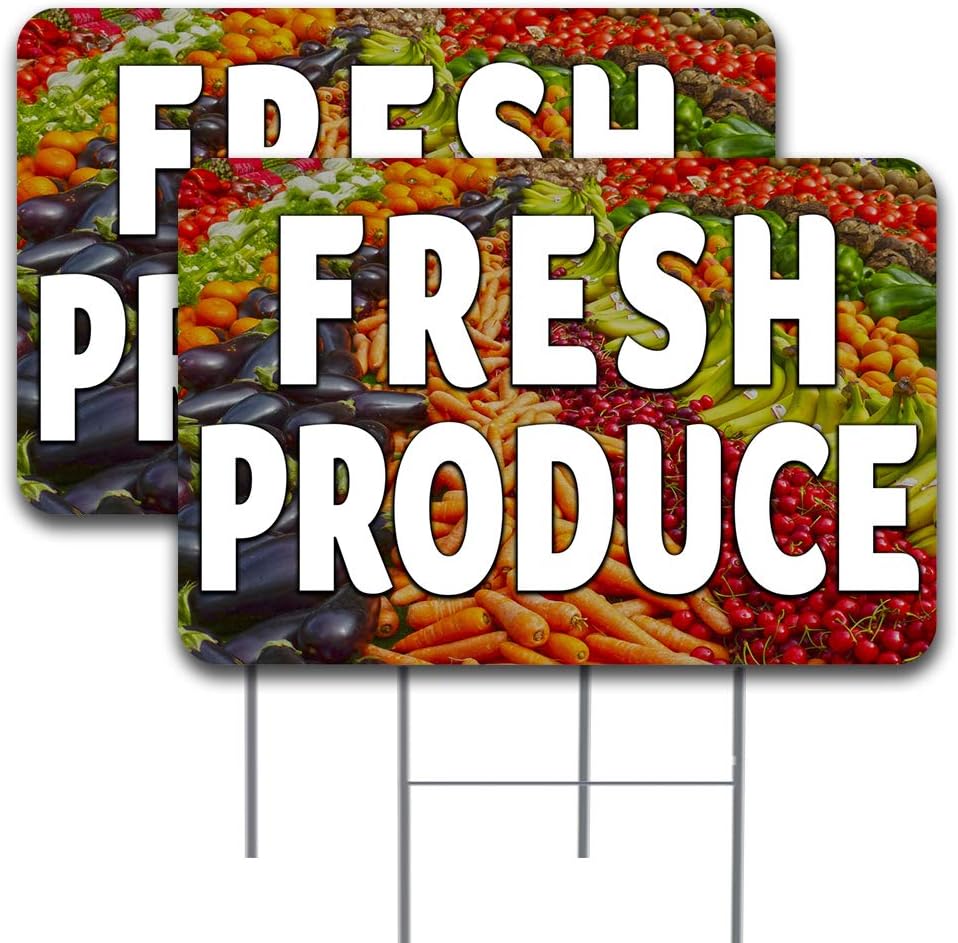 Amazon.com : FARM STAND VEGETABLE OPEN BORDER 18inx24in Single Sided ...