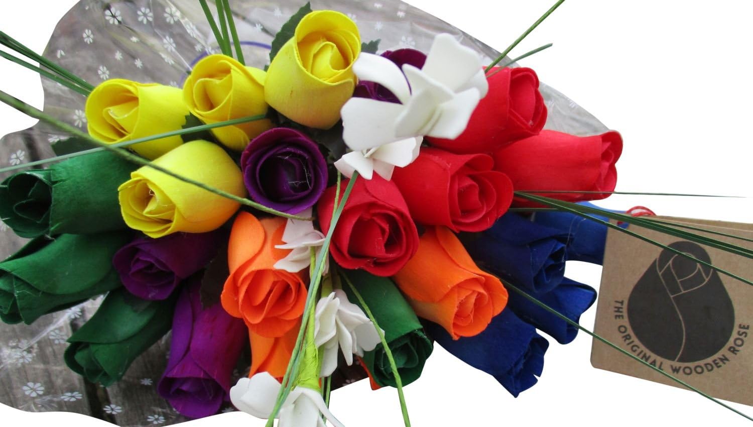 Amazon.com: The Original Wooden Rose Autism Awareness Flower Bouquet ...