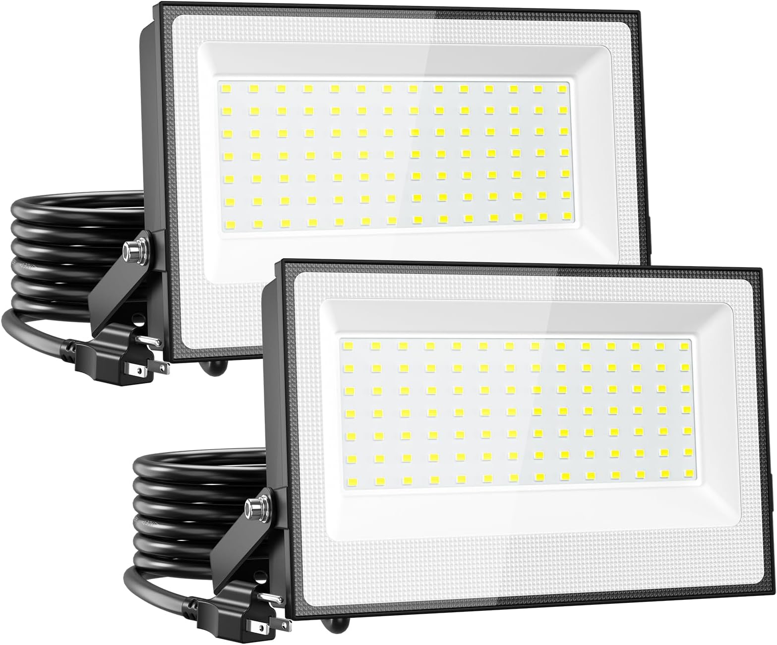 CHARON LED Flood Lights Outdoor, 100W Plug in Outside Work Light ...