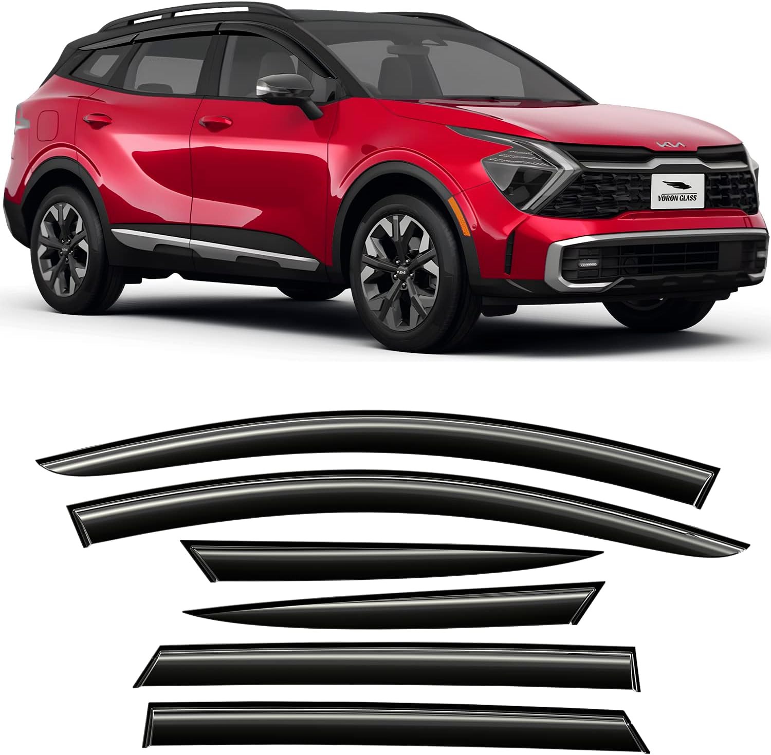 Amazon.com: Goodyear Shatterproof Window Deflectors for Kia Sportage ...