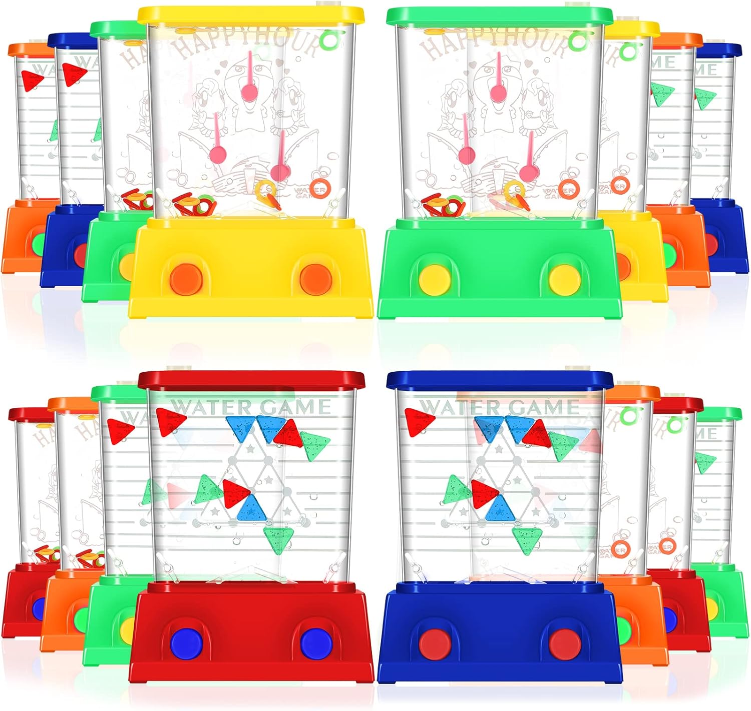 Amazon.com: Zhanmai 16Pcs Handheld Water Games Mini Arcade Fish Ring ...