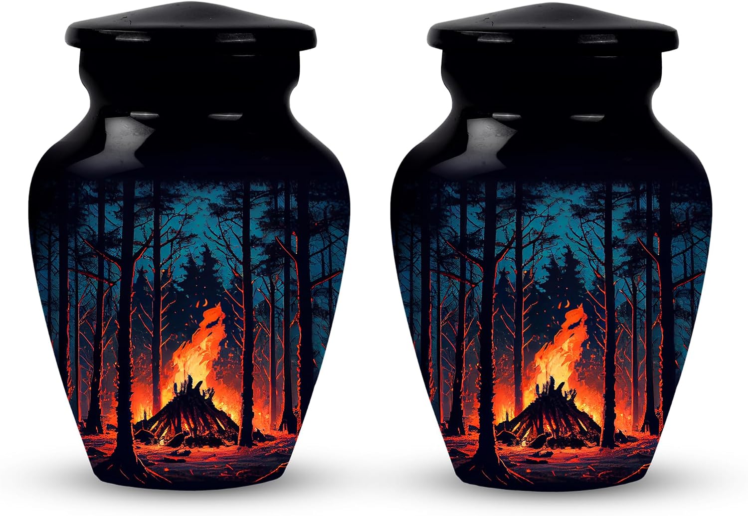 Amazon.com: JAGASY Burning Forest Keepsake Urn for Human Ashes - Mini ...