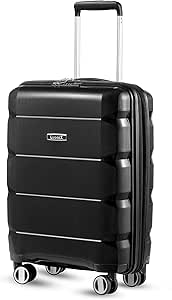 Amazon.com | LUGGEX Carry On Luggage with Wheels, Polypropylene ...
