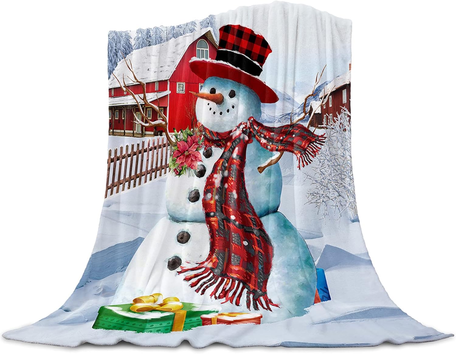 Christmas Snowman Soft Throw Blanket, Lightweight Warm Cozy Kids and ...