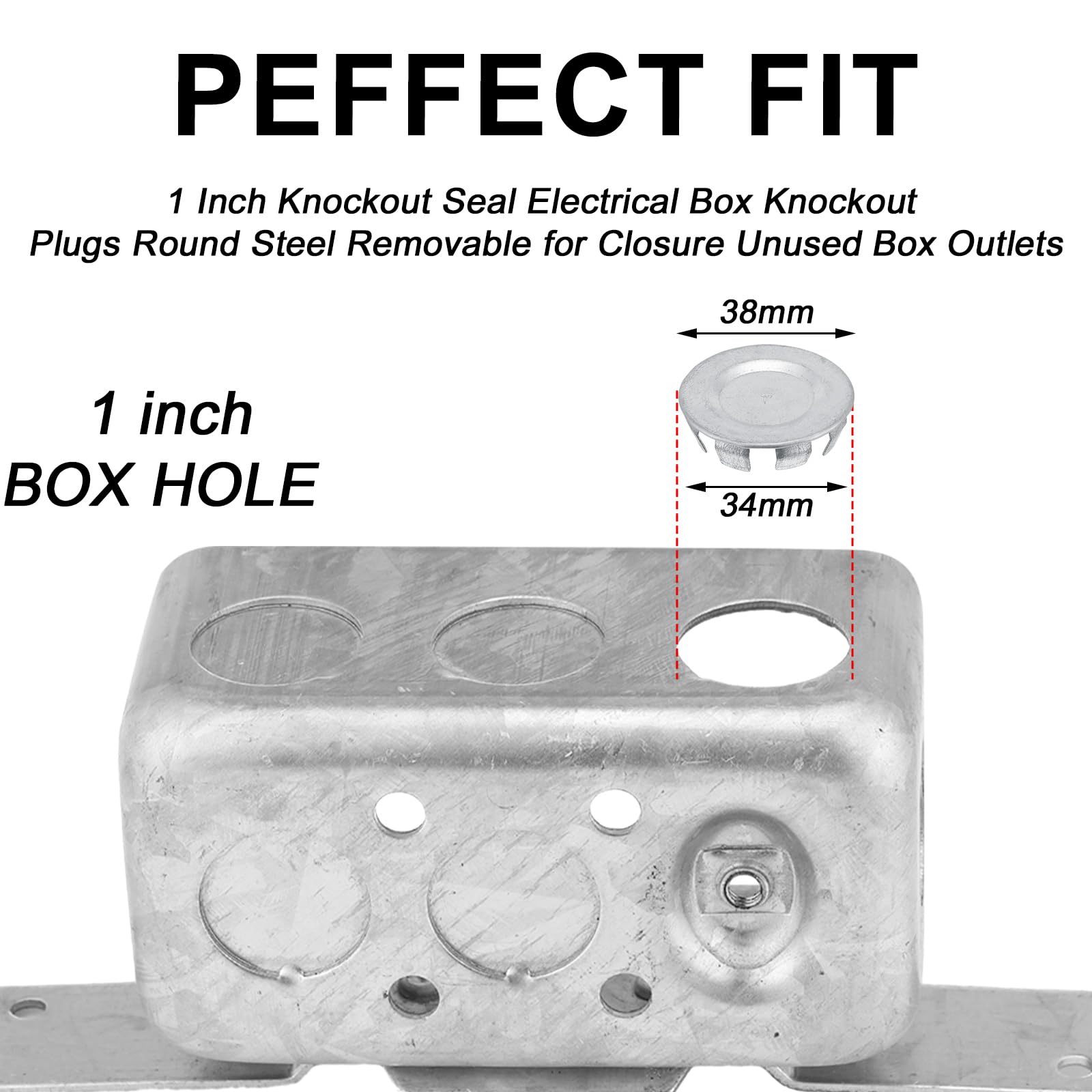 Snapklik.com : Yaocom 12 Pcs Knockout Seal Electrical Box 1 Inch ...