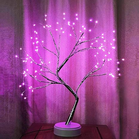 Redlution Tree Lamp Lighted Birch Tree 108 LED Twig Tree with Lights up ...
