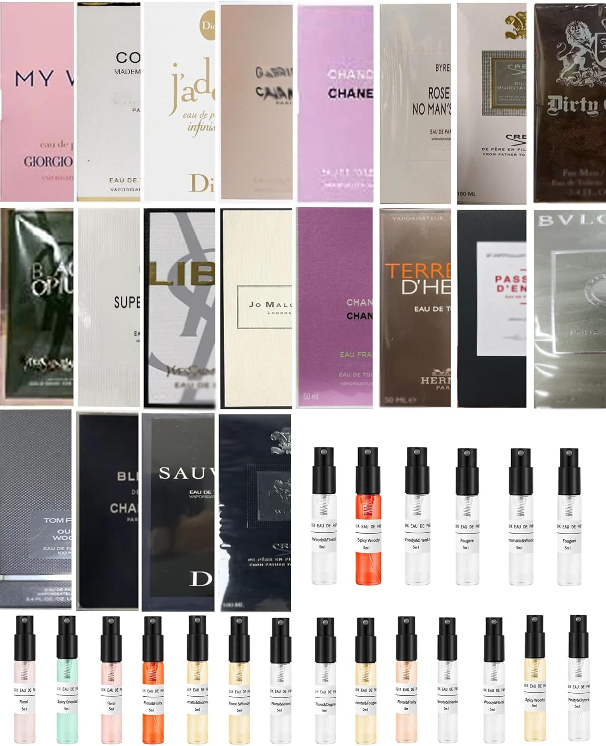 High End Designer Perfume Sample Set For Women - Perfume Sampler For ...