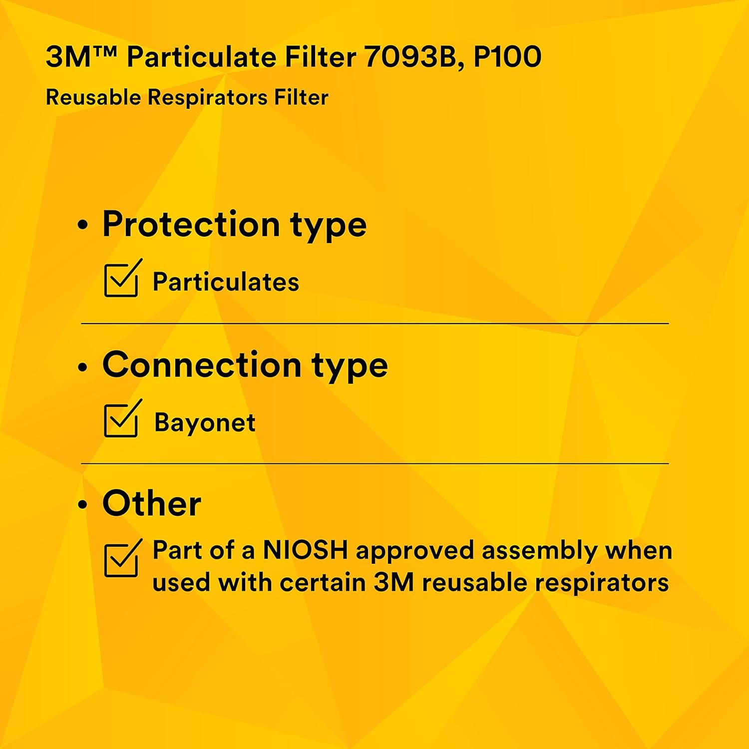 3M 7093B paquete de 4 filtros de partículas, con protección ...