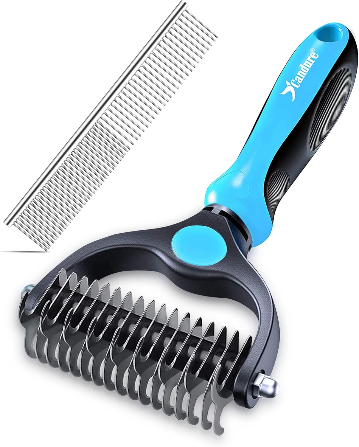 Candure Dematting Comb for Dog and Cat, Pet Grooming Rake and Brushes ...