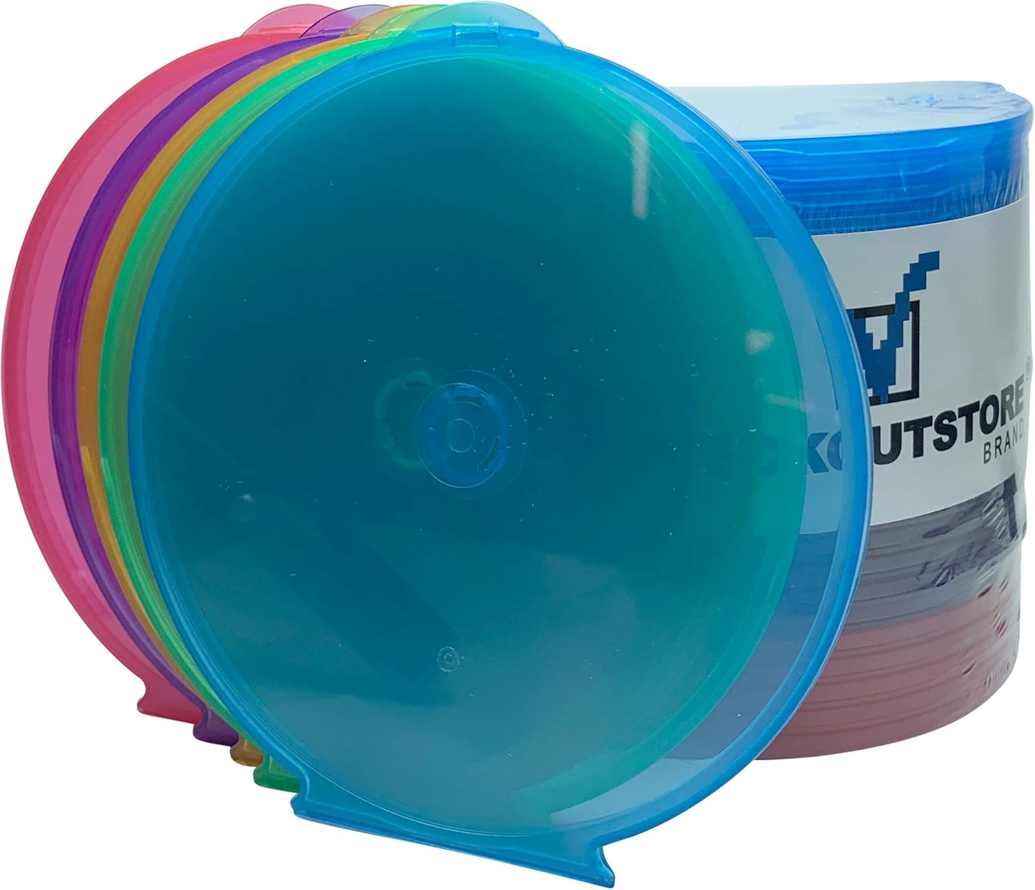 Amazon.com: CheckOutStore (25) Clear Compact Slim Round Clamshell CD ...