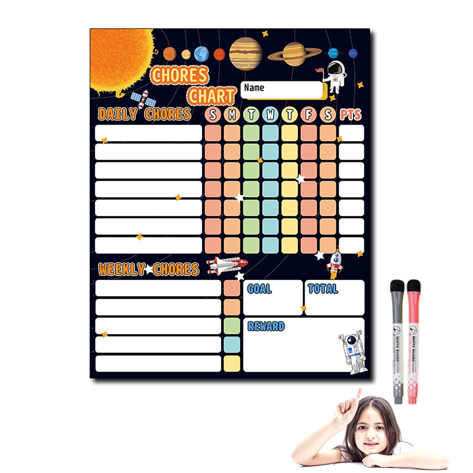 Lotcow Behavior And Chore Chart Magnetic Weekly Chore Chart Kids ...