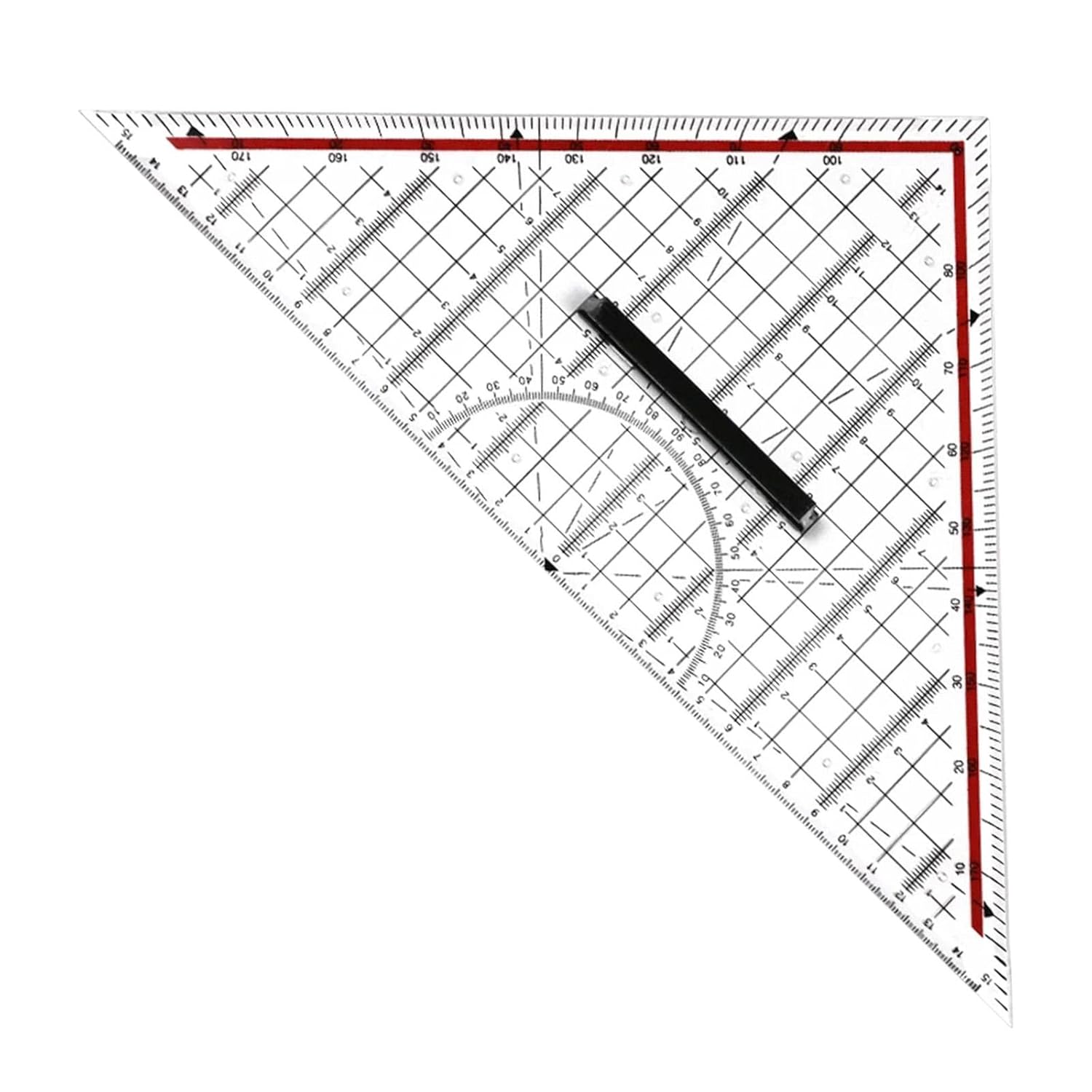 Shamjina 30CM Triangle Drawing Ruler Triangular Protractor with Handle ...