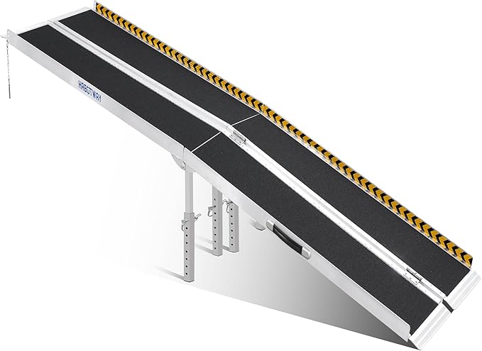 Amazon.com: HABUTWAY 9ft Wheelchair Ramp, Portable Wheelchair Ramp with ...