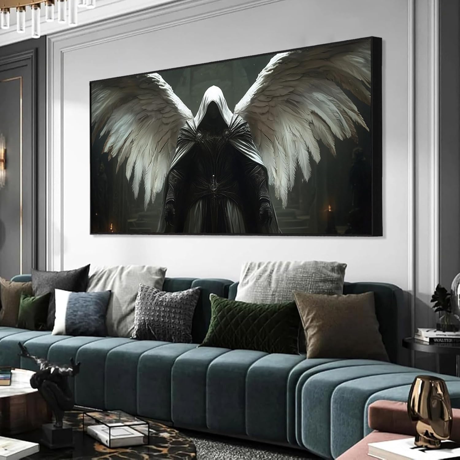 Amazon.com: Archangel Canvas Wall Art, Michael Angel Canvas Wall Art, Warrior Angel Canvas Print ...