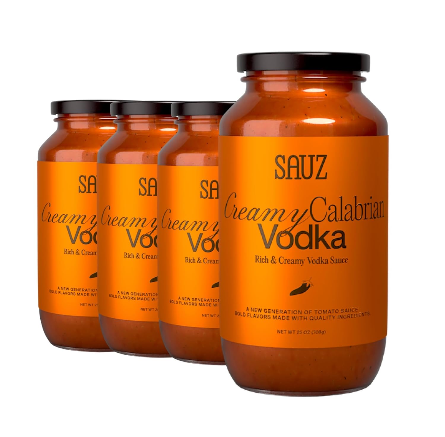 Amazon.com : Sauz | Creamy Calabrian Vodka Sauce, 25 Oz Jar (4-Pack ...